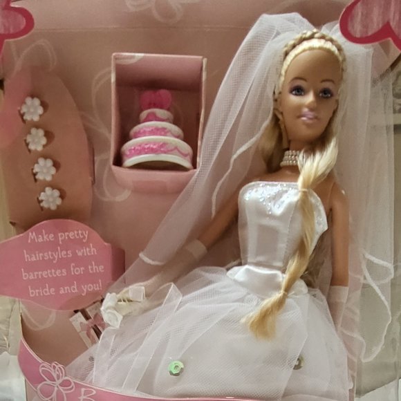 Mattel | Toys | Barbie Beautiful Bride Pink Fashion Wedding Gown Doll ...
